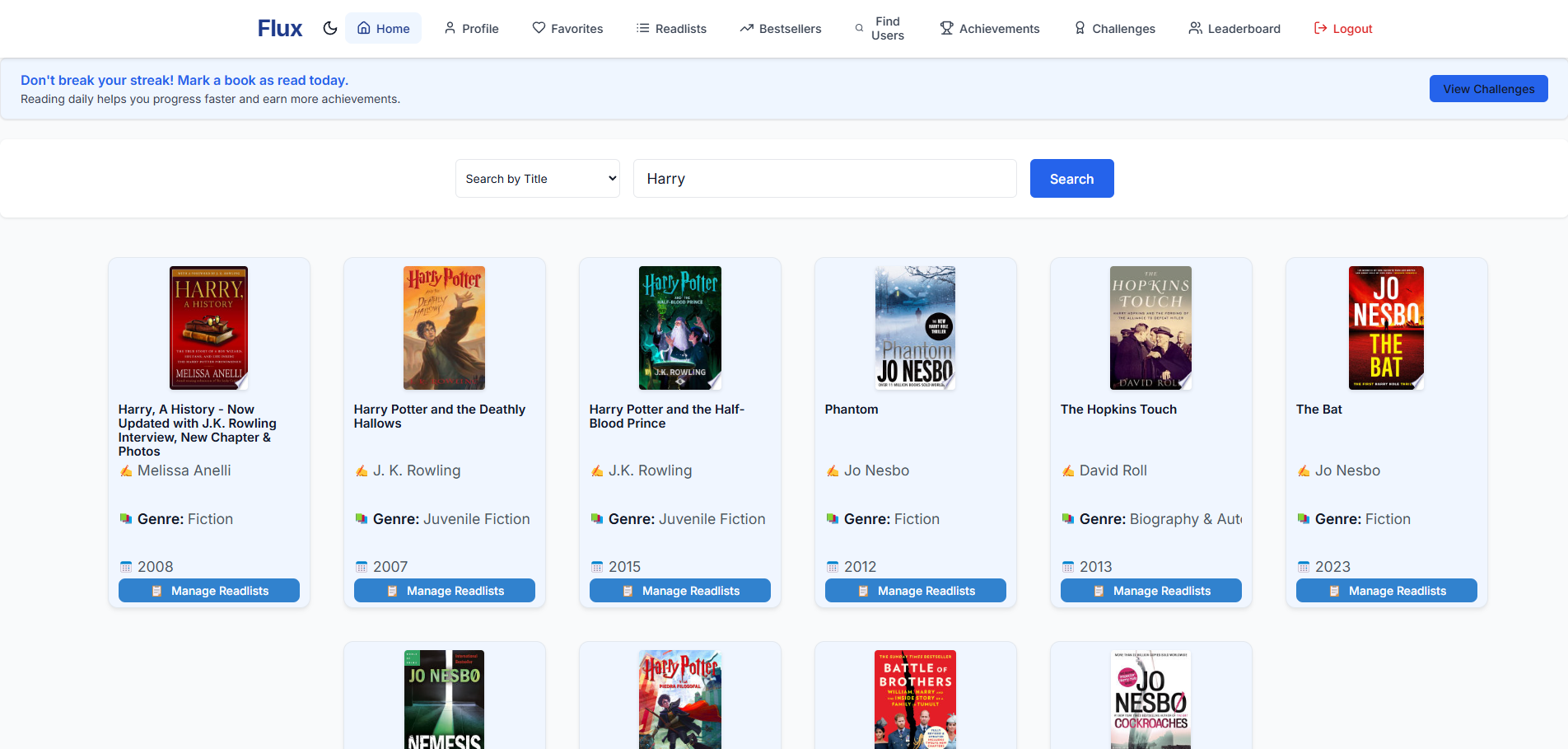 Flux - Your Book App